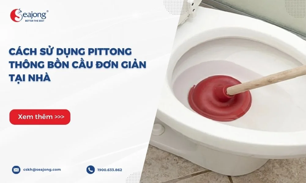 Cách sử dụng pittong thông bồn cầu đơn giản tại nhà